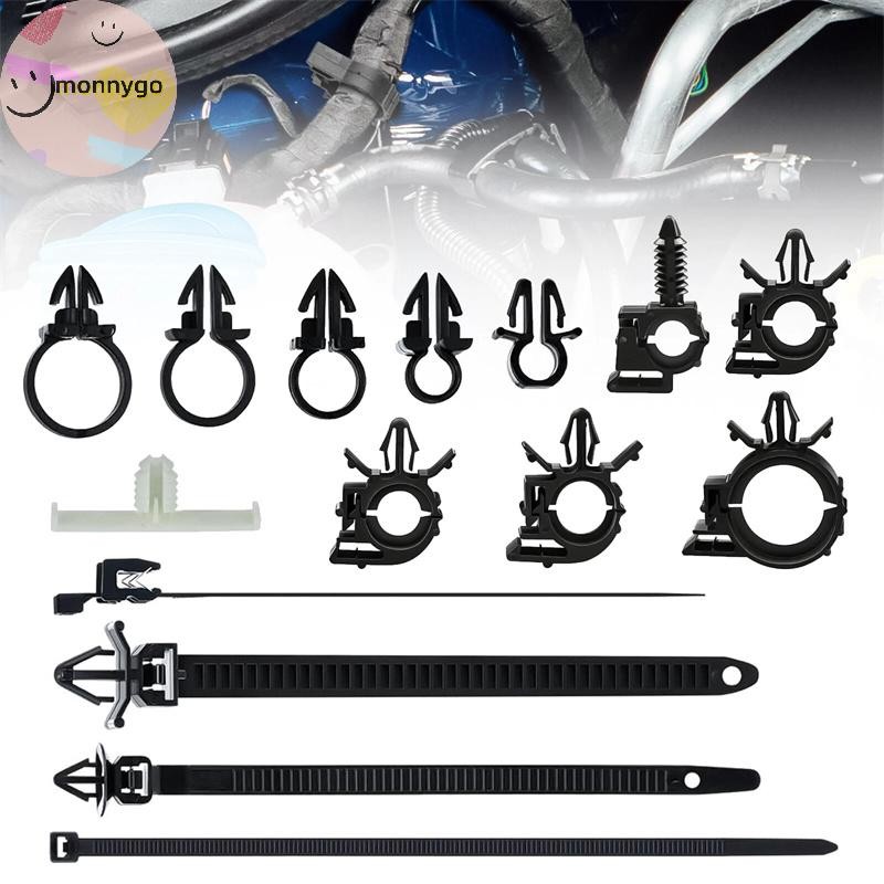 monnygo 200pcs Car Wire Loom Routing Clips Push Mount Cable Tie ...