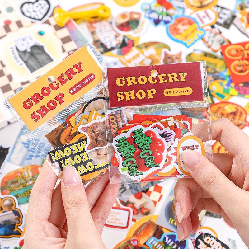 Human Goods Store Journal Sticker Set Niche Sweet A Style Retro Cute ...