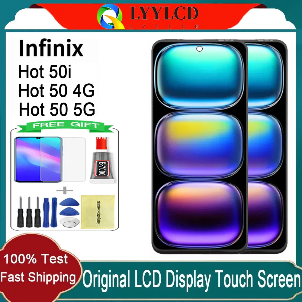 Original for Infinix Hot 50 4G 5G Hot 50i LCD Display Touch Screen ...