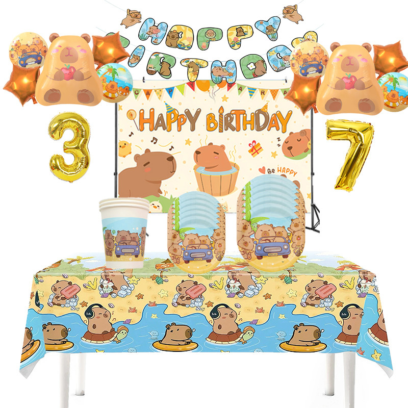 Capybara Theme Birthday Party Decoration Kid Shower Sanrio Girl ...