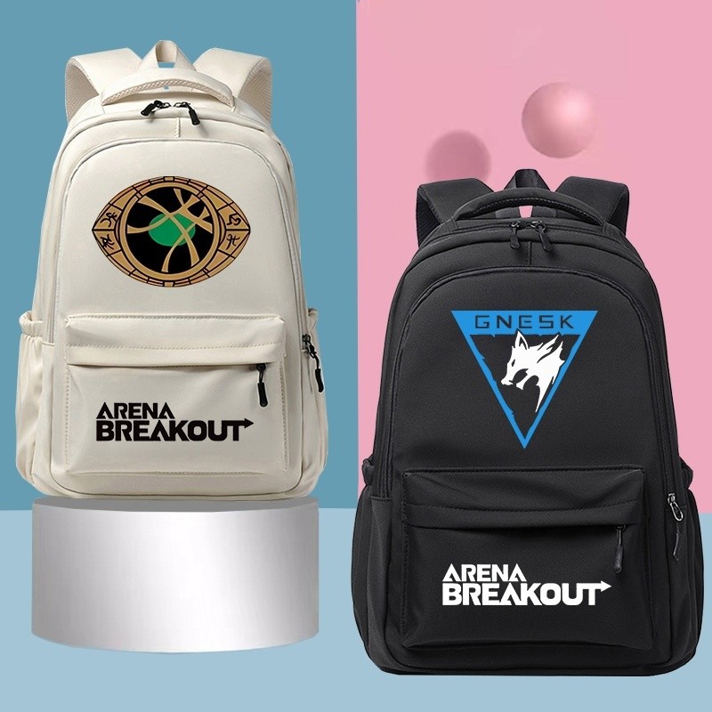 Arena Breakout Game Peripheral Backpack White Wolf Company Black Gold ...