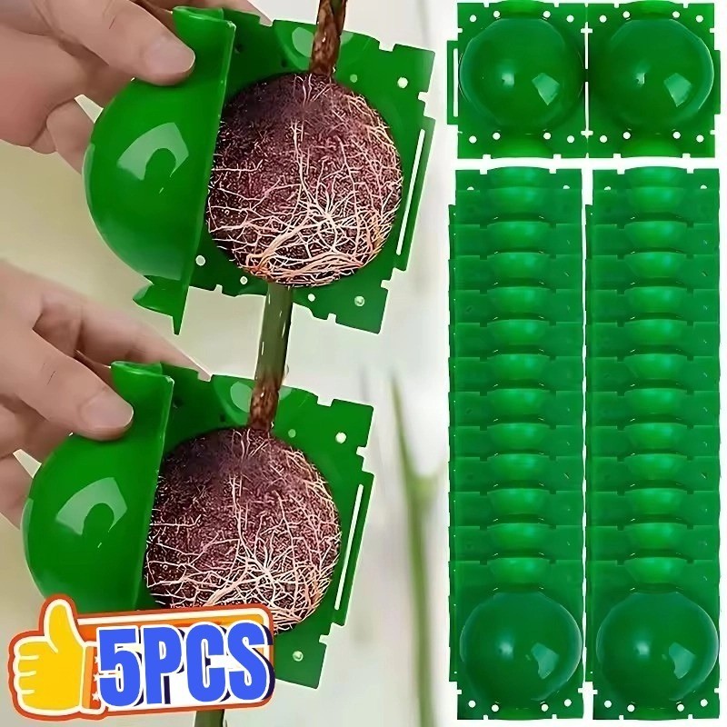 5Pcs Plant Rooting Balls Plastic High Pressure Graft Breeding Case ...