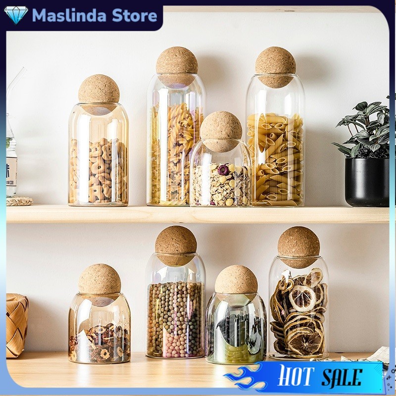 Unique Aesthetic Glass Jar Borosilicate Glass Jar Multipurpose ...