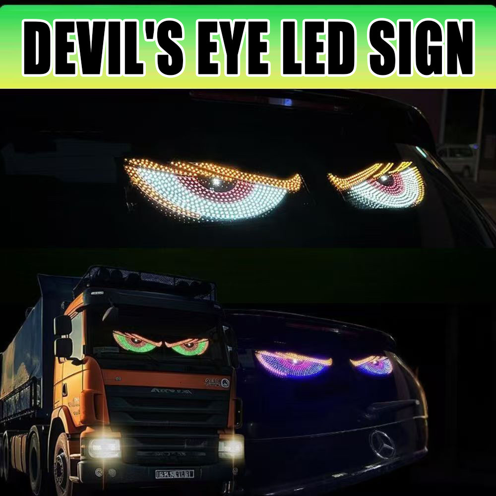 2PCS 24V 12V USB LED Devil Eye Dynamic Big Devil Eyes Light For Cars ...