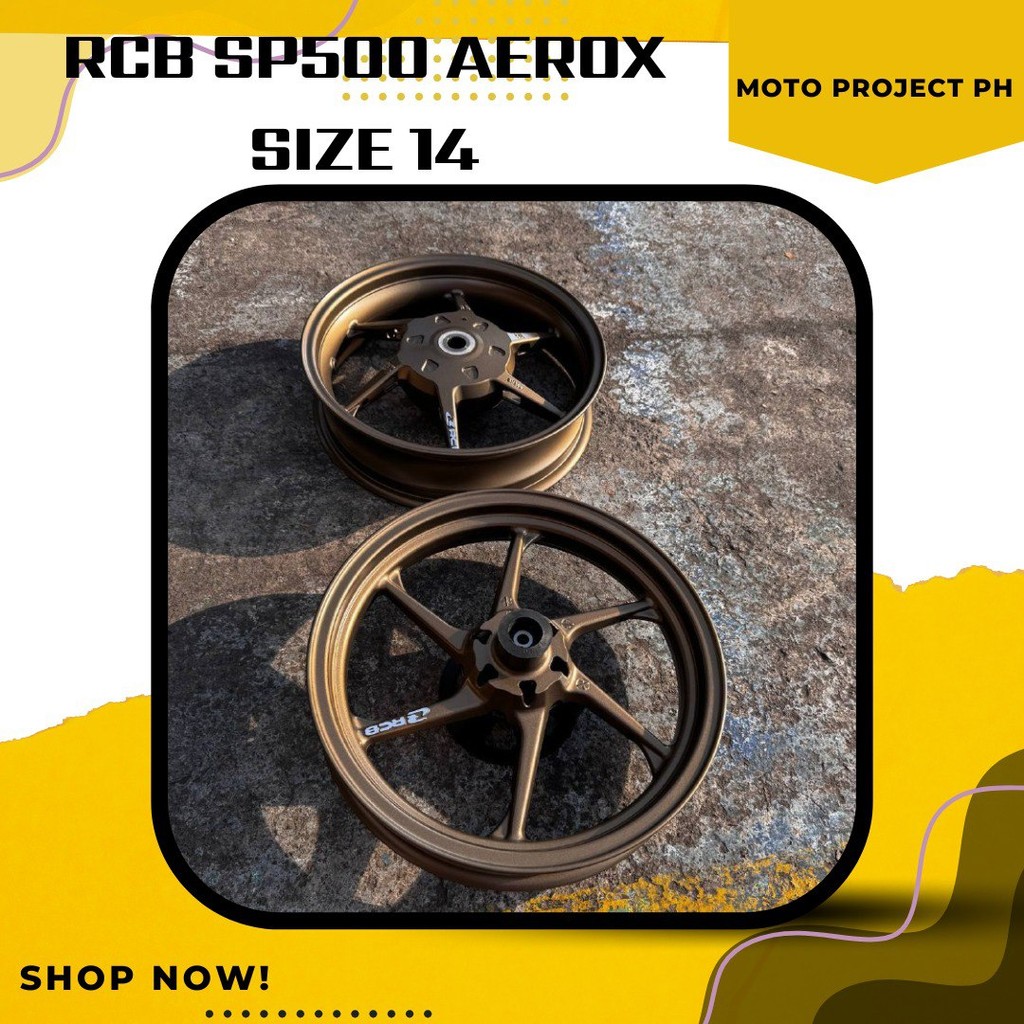 Racing boy RCB SP500 mags wheels for yamaha aerox v1 and v2 | Shopee ...