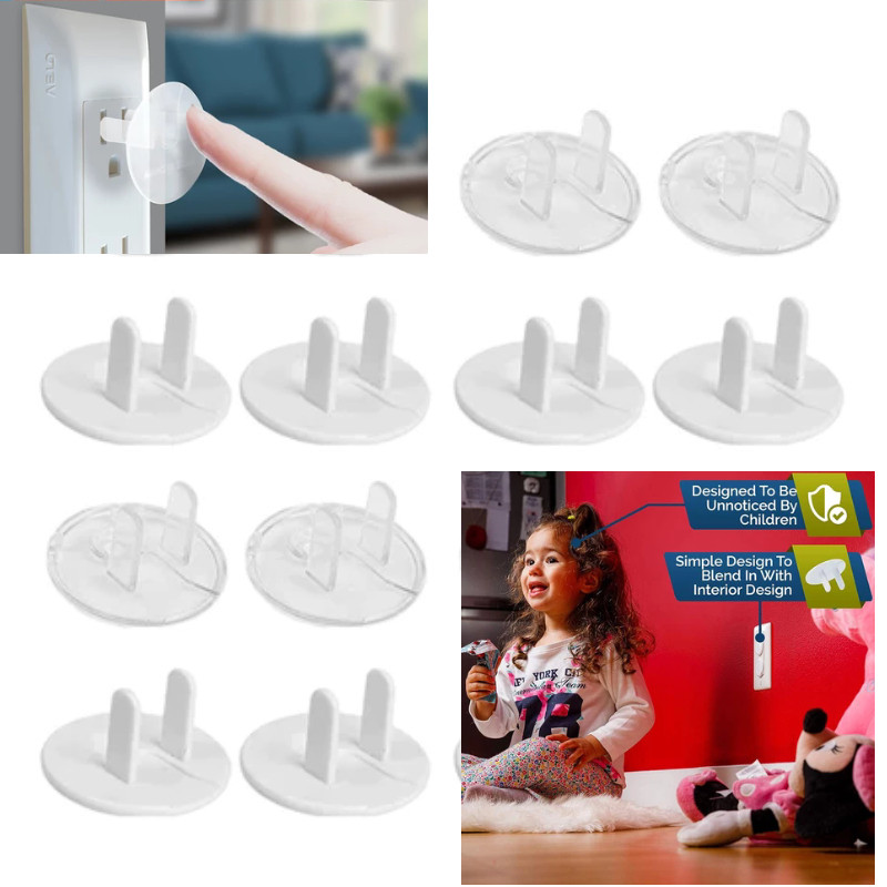 20Pcs Baby Safety Outlet Plug Covers Safe and Secure Electric Plug ...