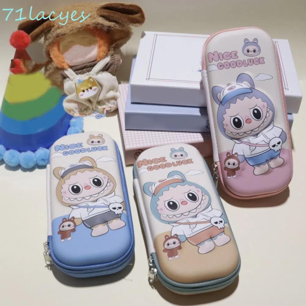LACYES Labubu Pen Box, Cartoon Large-capacity Labubu Pencil Case, Art ...