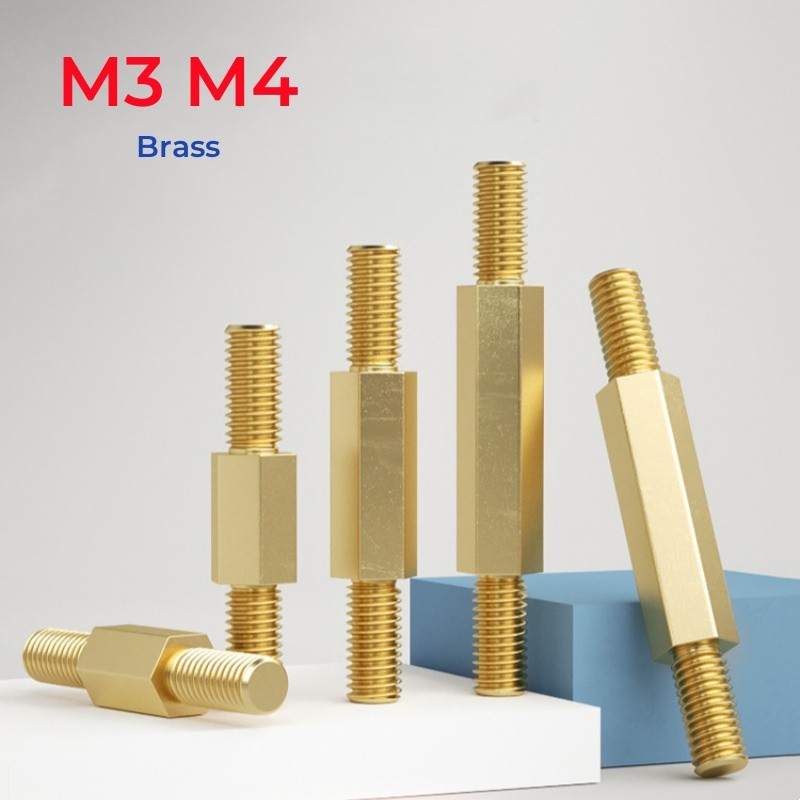 M3 M4 Brass Hex Motherboard Standoff Male To Male Rack Stud Spacing ...