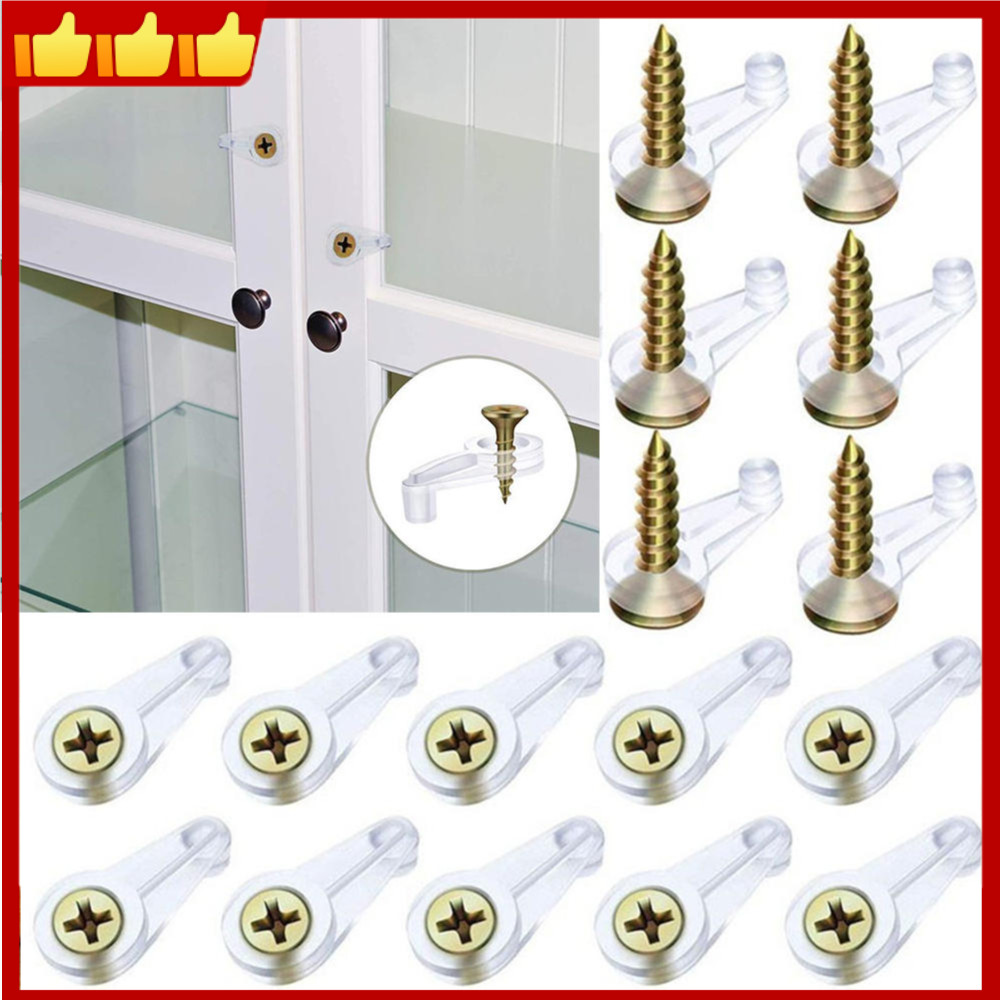 10pcs Glass Door Retainer Clips Plastic Glass Panel Retainer Clips ...