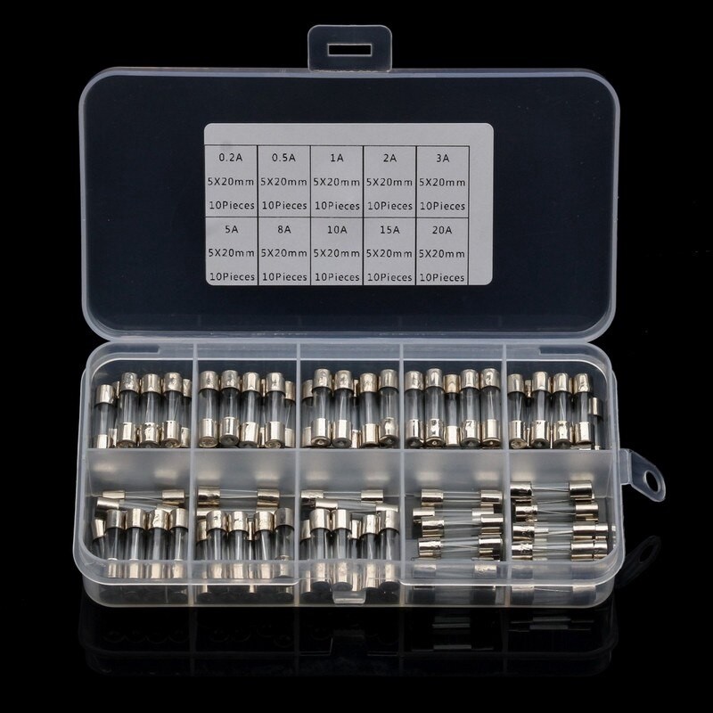 75-150 Pcs Fast Fuse Glass Tube Fuse Kit 5x20mm/6x30mm Fast Fuse Glass ...