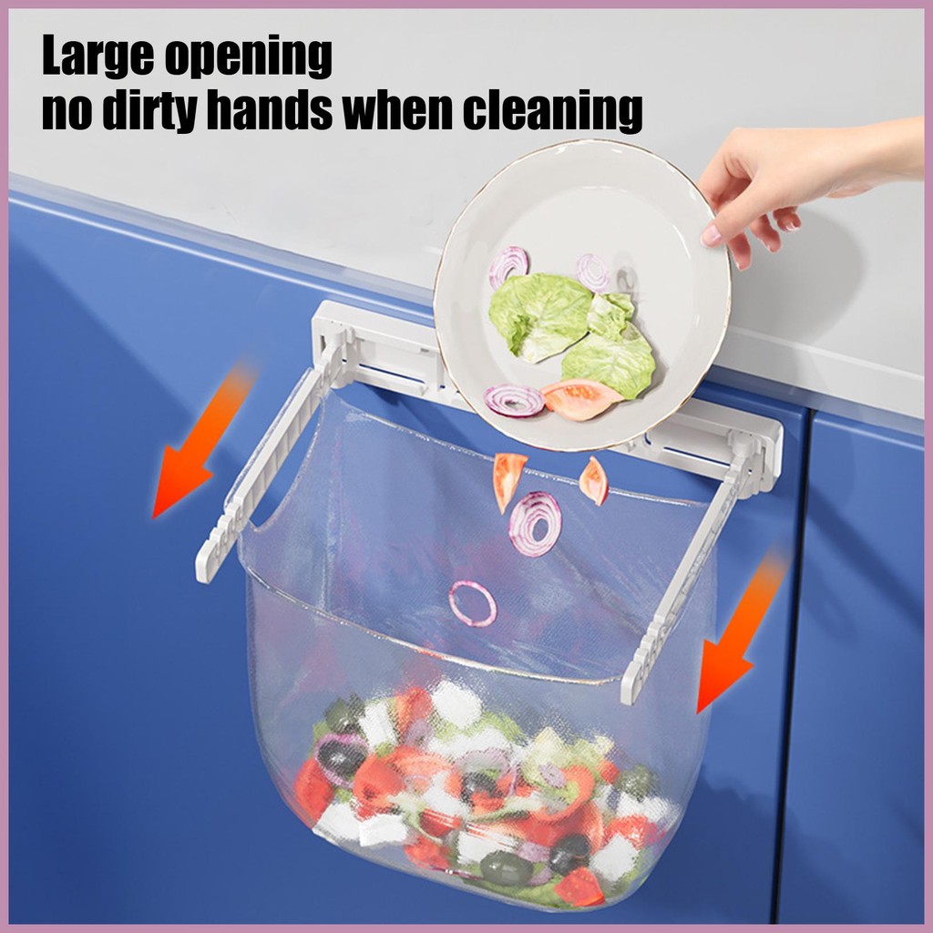 Garbage Bag Holder Stand Waste Pouch Holder Wall Mounted No-Drill ...