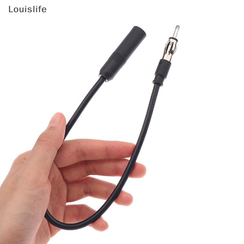 LLPH 38cm Car FM AM Radio Car Antenna Extension Cable Cord DIN Plug ...