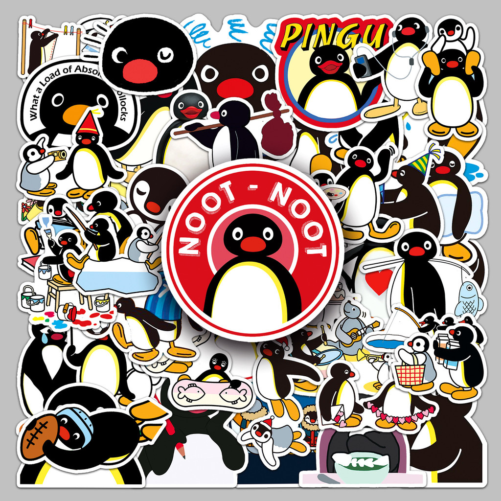 50Pcs Cute Pingu Stickers Pingu DIY Stickers Scrapbooking Phone Luggage ...