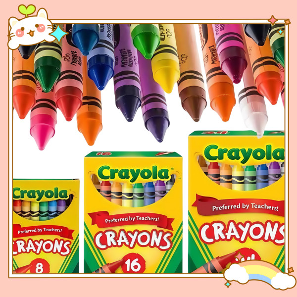 8/16/24 Crayons Set Non-Toxic Kids Drawing Wax Crayons Elementary ...