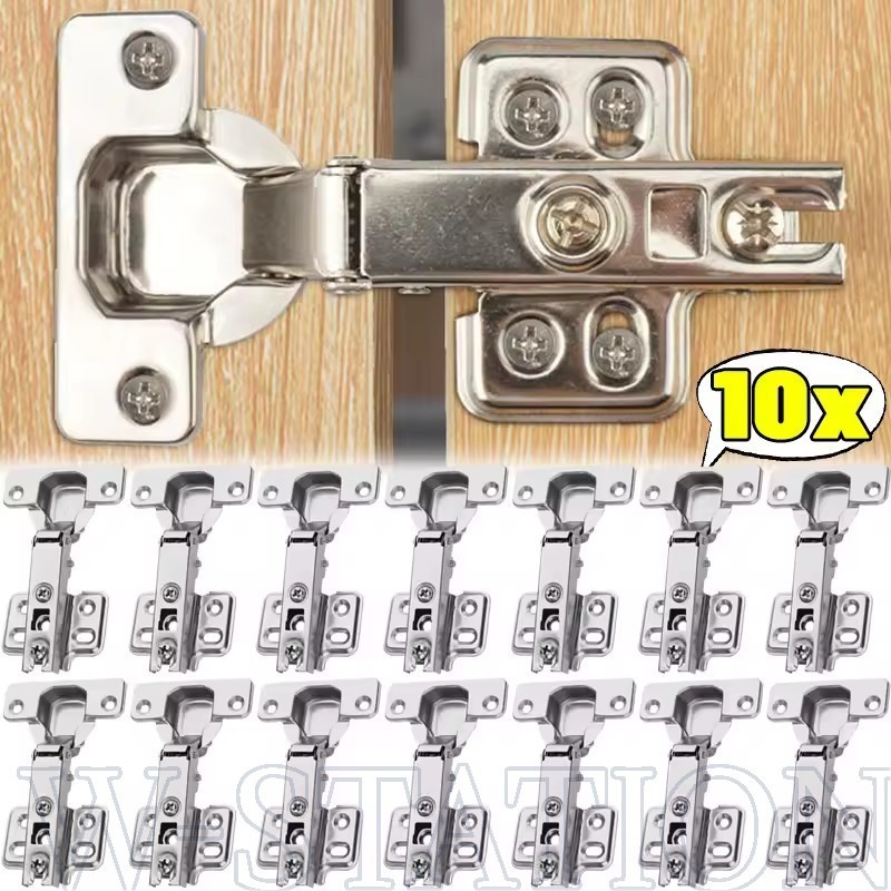 2/10Pcs Door Hinge - Wardrobe Door Concealed Hinges - Hydraulic Damper ...