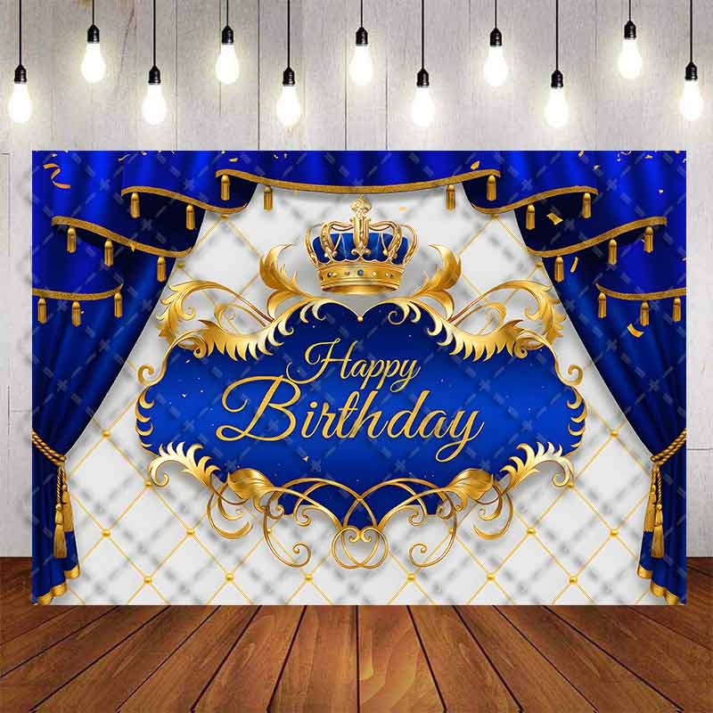 Prince Crown Party Birthday Backdrop For Photography Baby Shower Kids ...