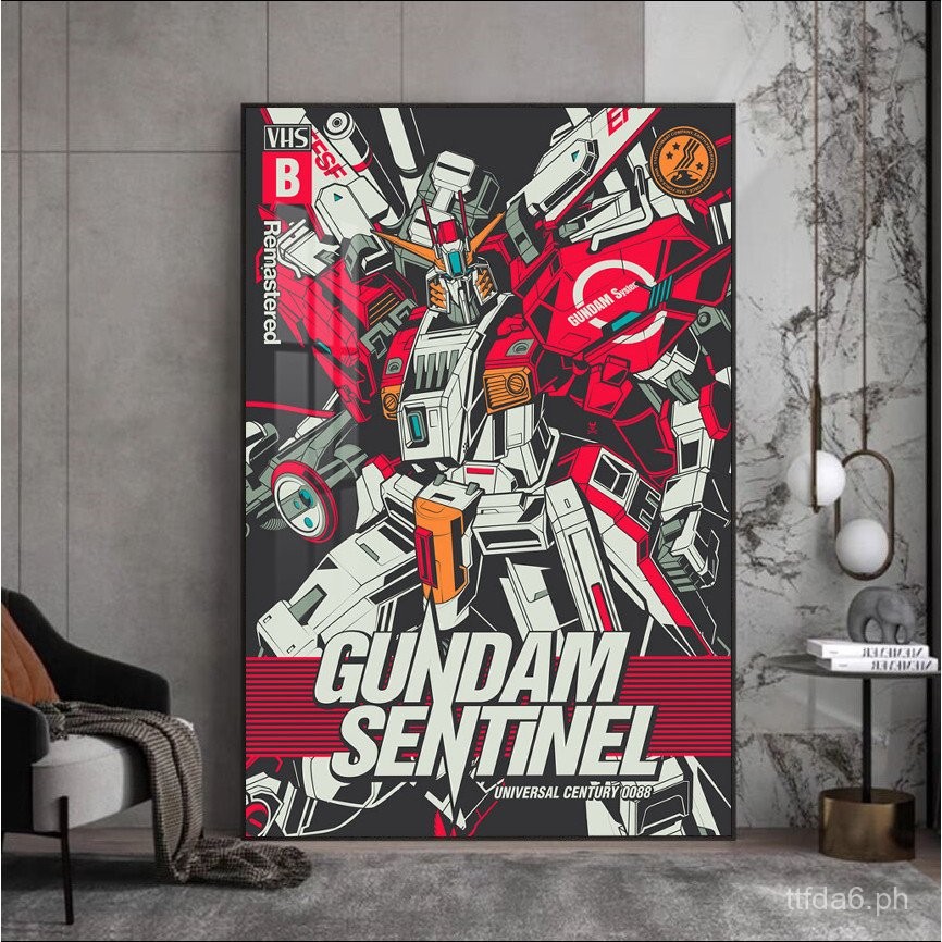 Gundam Wall Art for Boys' Bedroom Gaming Room Wall Decoration Dormitory ...