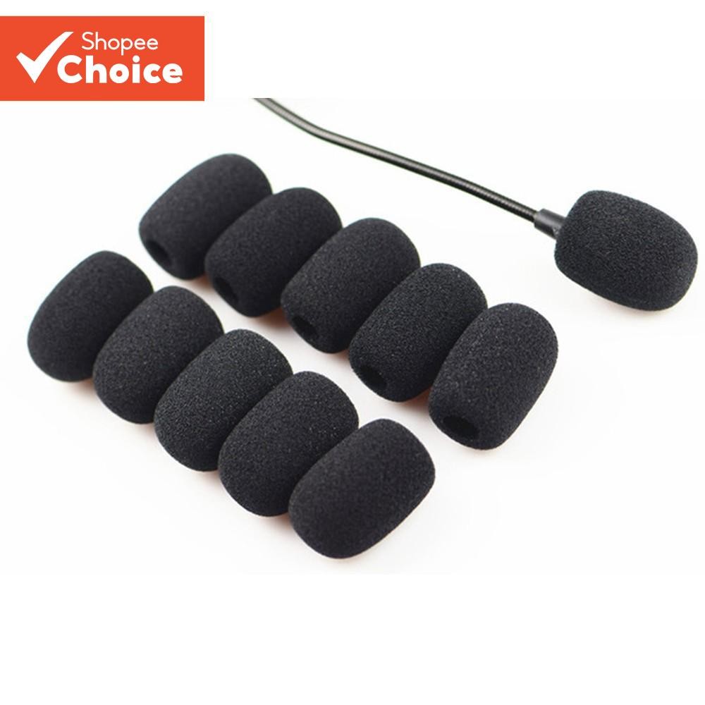 20Pcs/set Microphone Headset Grill Windscreen Sponge Foam Black Mic ...