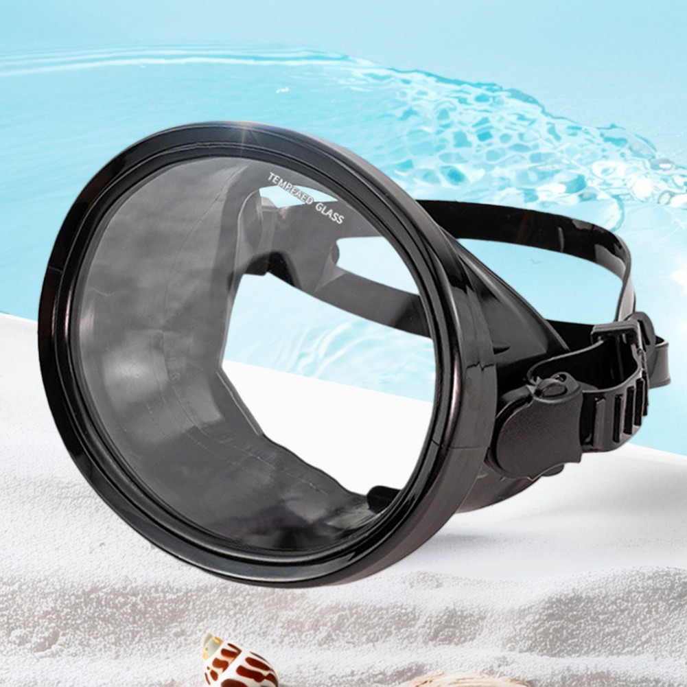 Oval Diving Mask Spearfishing Mask Tempered Glass Lens Scuba Goggles ...