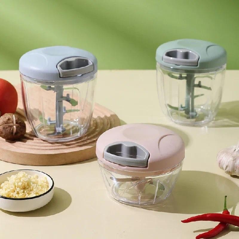 Hand Chopper Manual Rope Food Processor Food Chopper Pounding Garlic ...