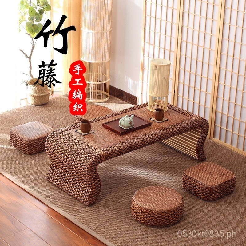 7W Tatami Small Tea Table Kang Table Kang Small Table Rattan Woven ...