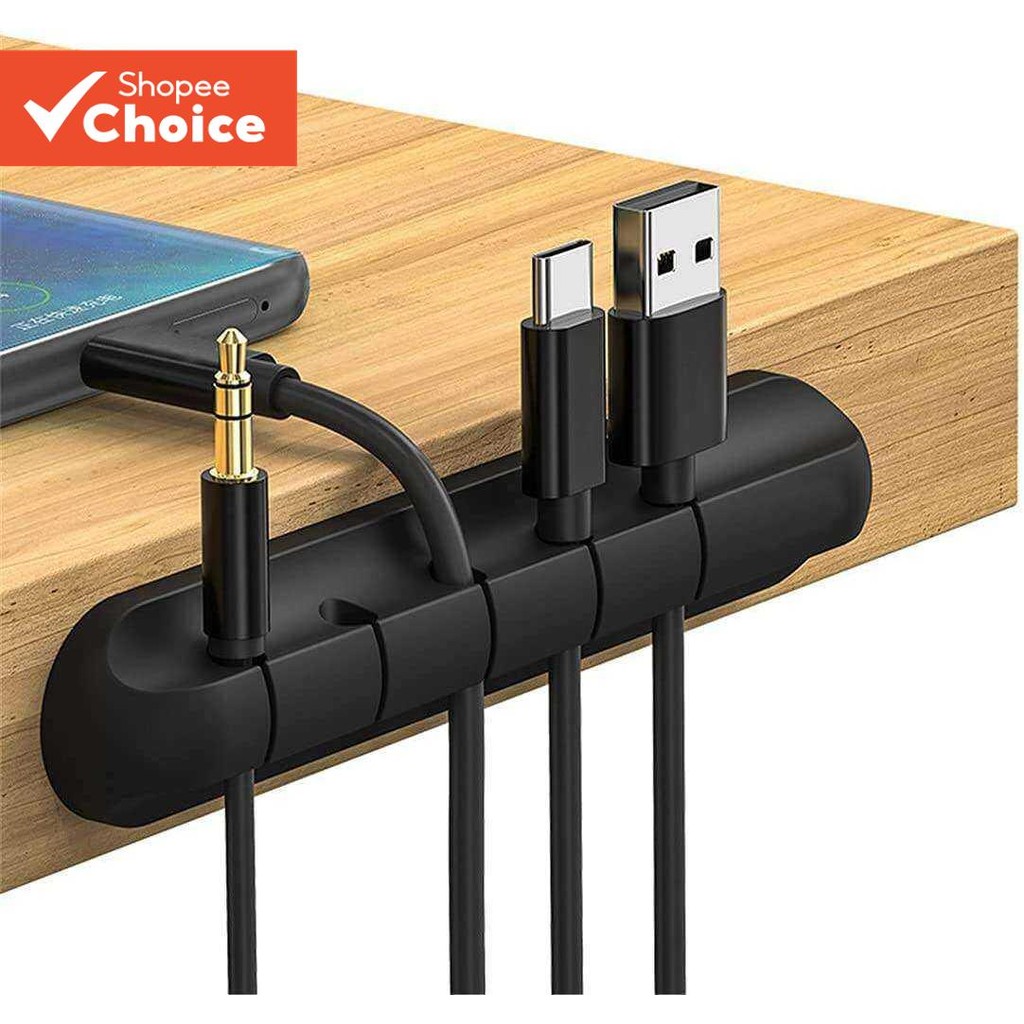 1pc Cable Holder Silicone Cable Organizer Flexible USB Winder ...