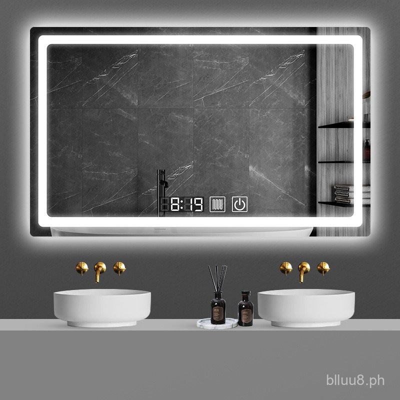 Smart Mirror Touch Screen Bathroom Anti-Fog Mirror with Light Wall ...