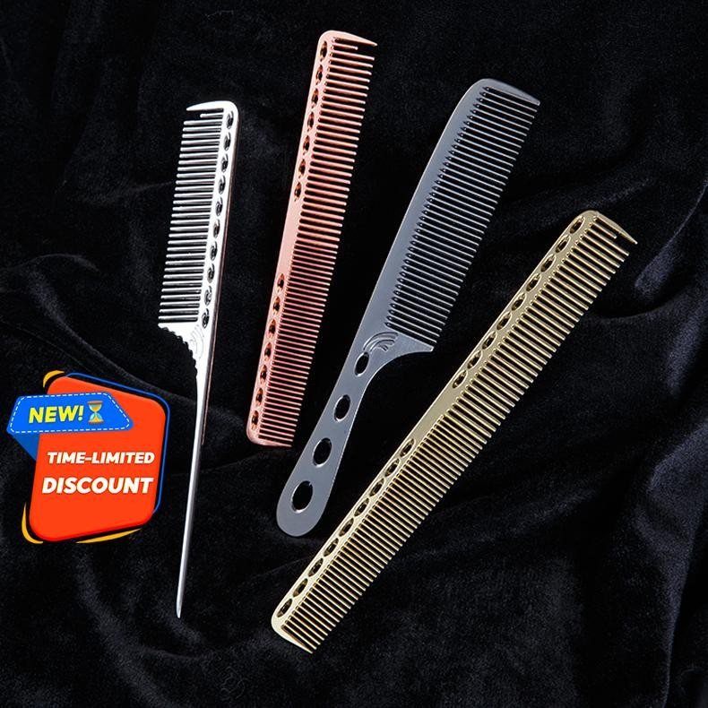4-Piece Comb Set Stainless Steel Comb Anti-Static Heat-Resistant Ultra ...