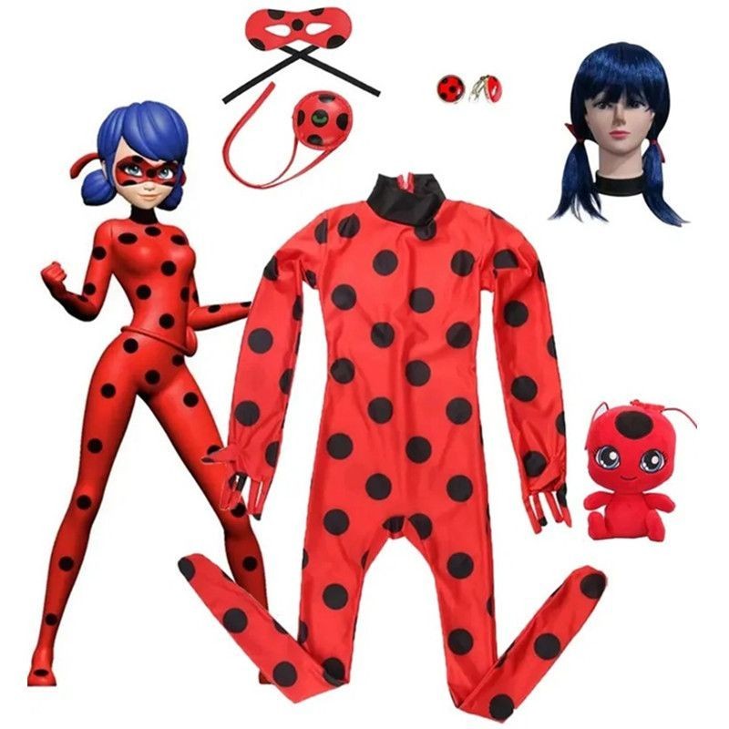 Ladybug girls anime costume miracle girl girl suit ones suitladybug ...