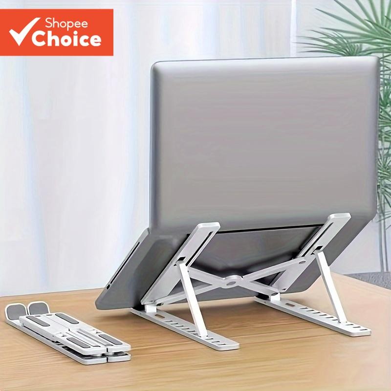 ABS Plastic Laptop Stand Portable Riser Foldable Adjustable Notebook ...