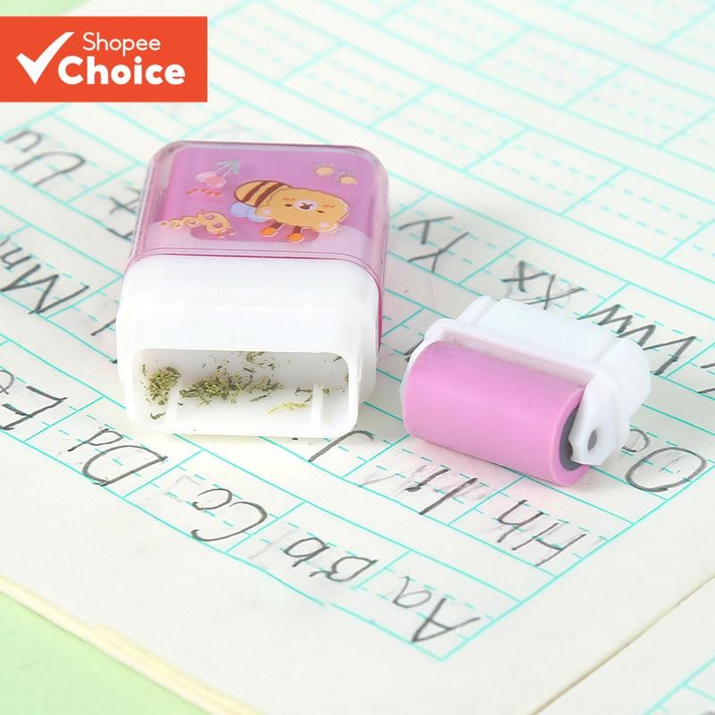 Cartoon Kawaii Creative Roller Erasers, Funny Pencil Erasers with Cover ...