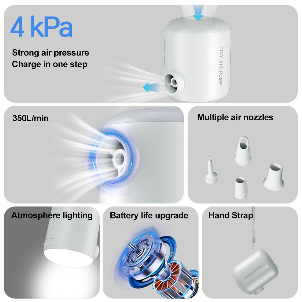 [⚡ Ready Stock⚡] Camping Light Wireless Air Compressor USB Rechargeable ...