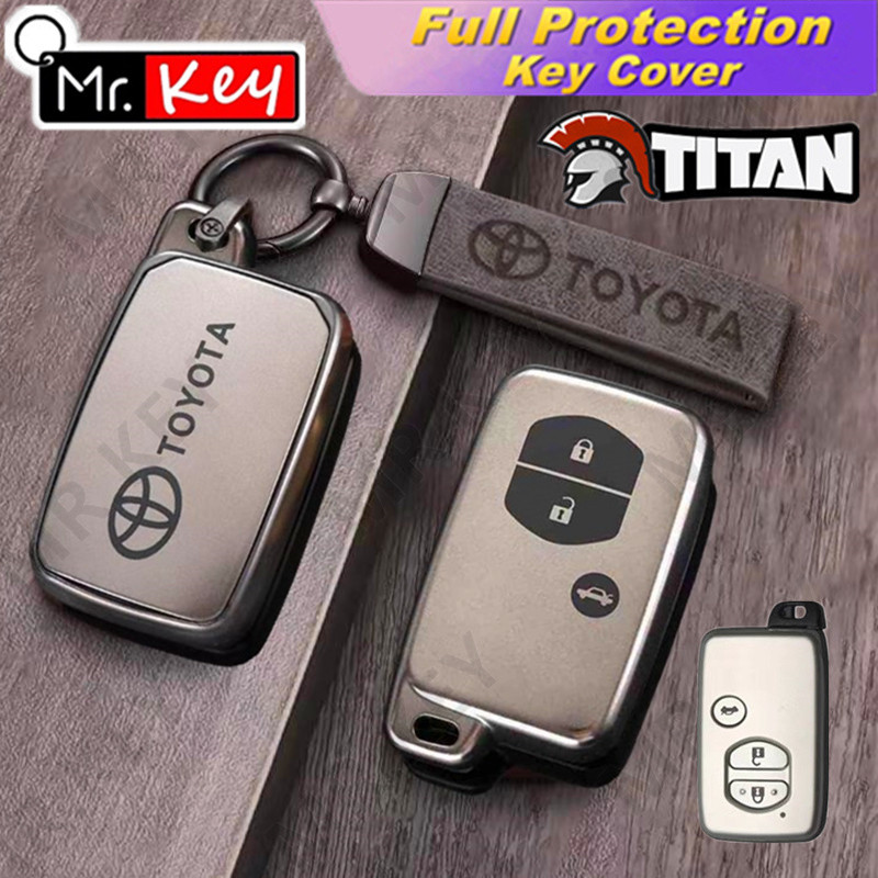 【Mr.Key】Titanium Gray Key Case Cover Forfor Toyota Land Cruiser Prado ...