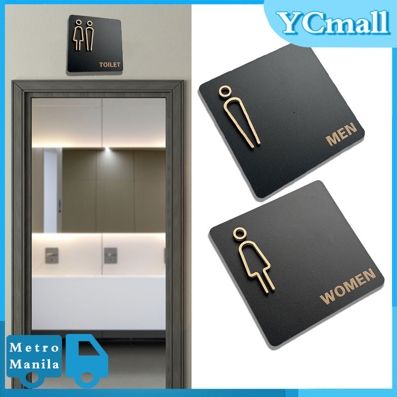 Washroom Signage Toilet Door Signage Acrylic Washroom Sign Plate For ...