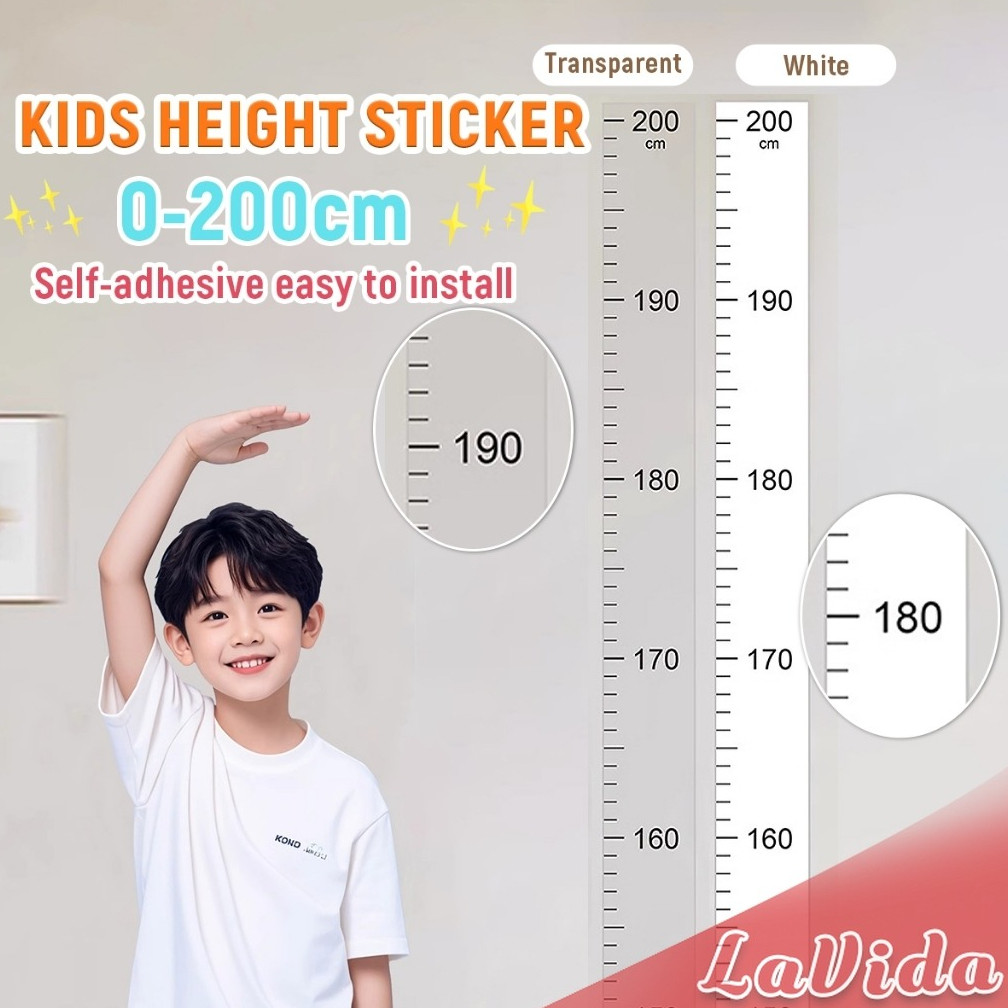LVD Height Growth Chart Wall Sticke 0-200cm Height Paper Ruler Kids ...