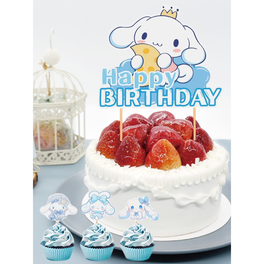 1/12/13 Pcs Cinnamoroll Birthday Party Cake Topper Set – Big Cake ...