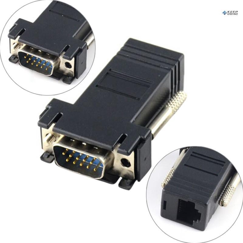 Keep Going＞ Extender VGA RGB HDB Male To LAN CAT5 CAT6 RJ45 Net Cable ...