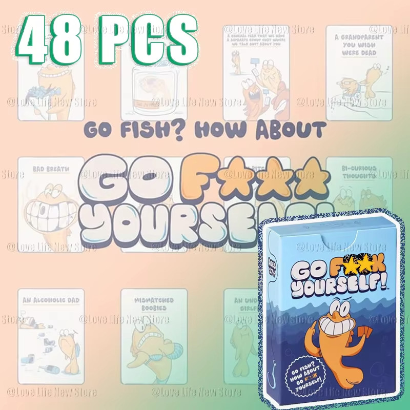 Go Fish Yourself Adult Deck Night Party 2+ Players Gag Gift For Friends ...