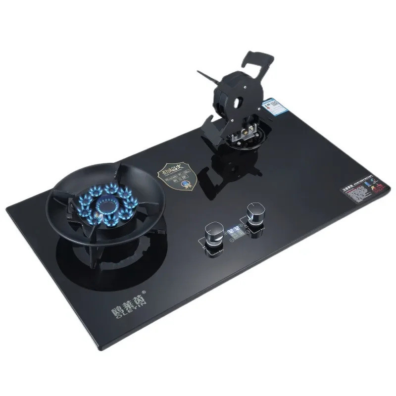 Flip-type Gas Burner Embedded Gas Stove Cooktop Timing function ...