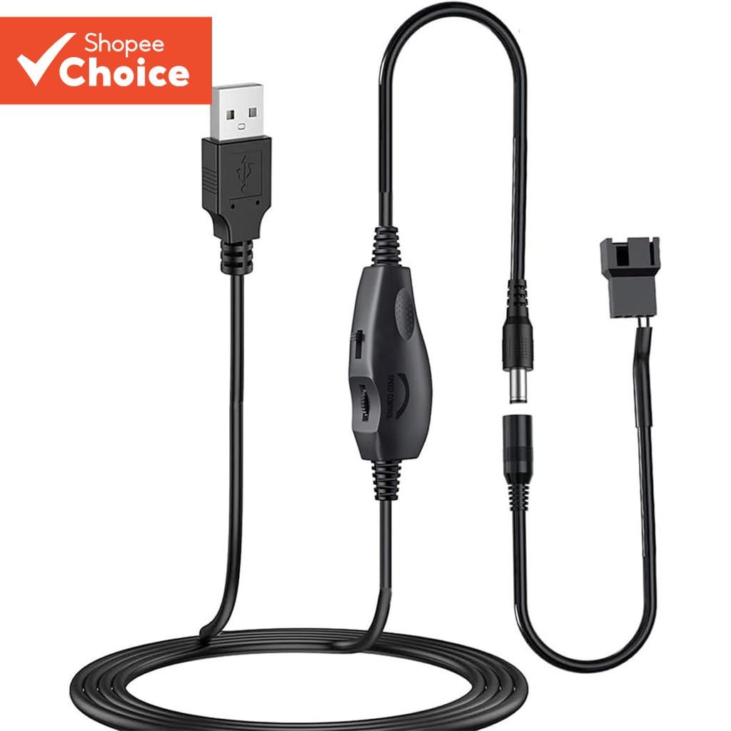 12V Fan Speed Controller, Fan Power Adapter,USB 5V Step UP Boost to DC ...