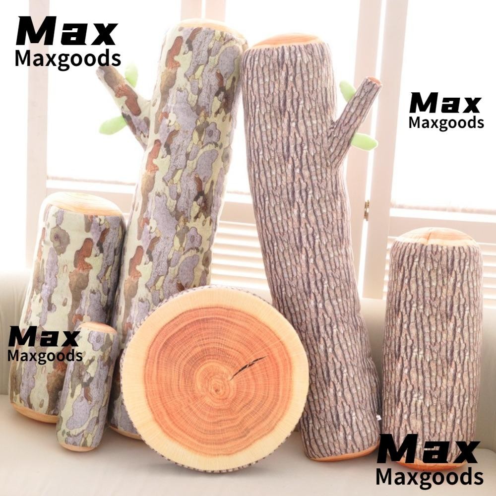 MAXG Simulation Tree Stump Pillow, Ginkgo Tree Soft Plush Pillow ...