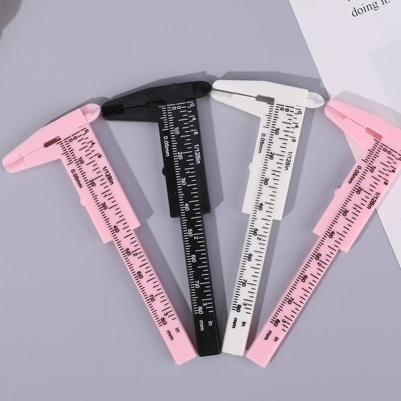 Plastic Vernier Caliper Tattoo Embroidery Measuring Eyebrow Ruler ...