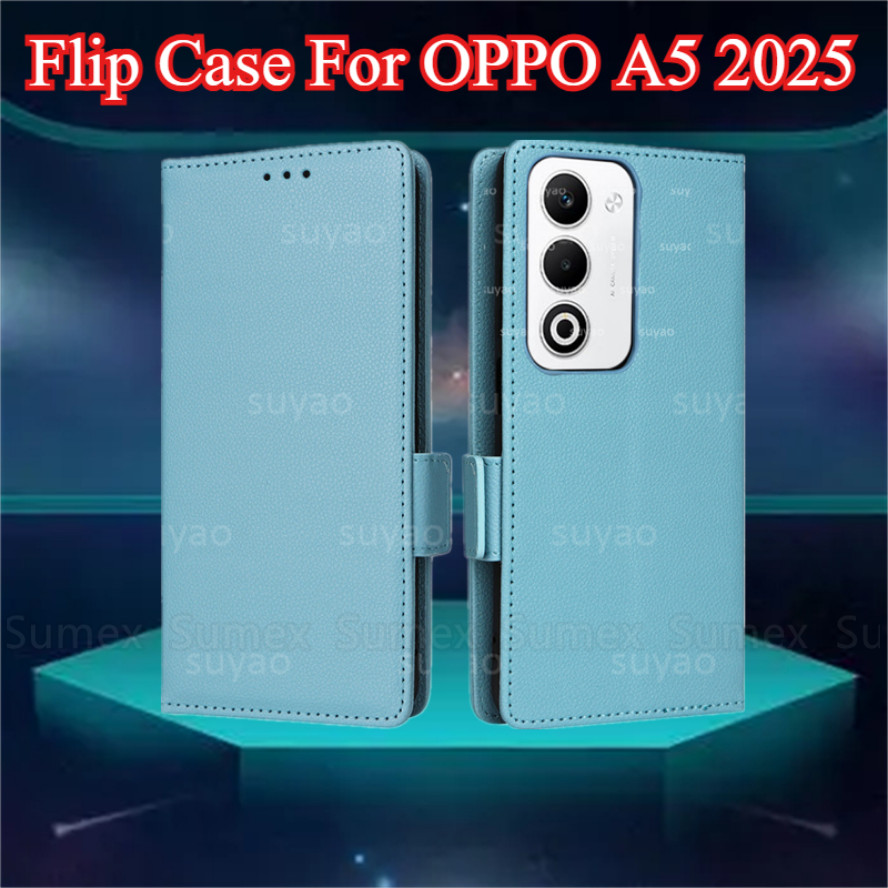 for OPPO A5 5G OPPOA5 Pro A5i A5X 4G 2025 Phone Case Leather Flip Cover ...
