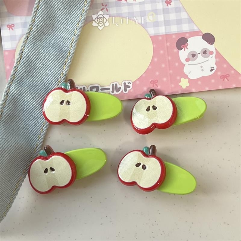 QrhYK> Cute Small Fresh Red Hair Clip Duckbill Clip Sweet Girl Hairpin ...