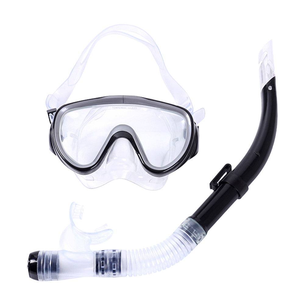 Scuba Diving Mask Adjustable Swim Goggles No Leakage Diving Snorkel Tube Anti-Fog for Swimming ...