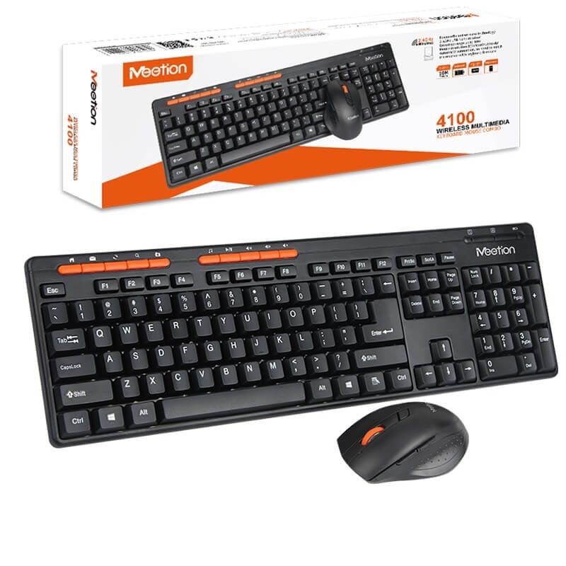 Meetion Wireless Multimedia Keyboard Mouse Combo 4100 | Shopee Philippines