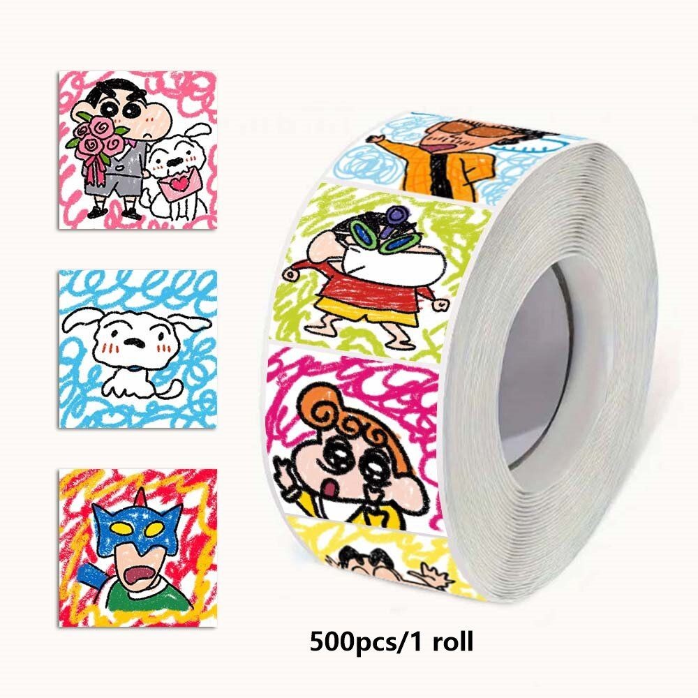 [Fluo] 500 Sheets/Roll Graffiti Style Crayon Shin-Chan High-value ins ...