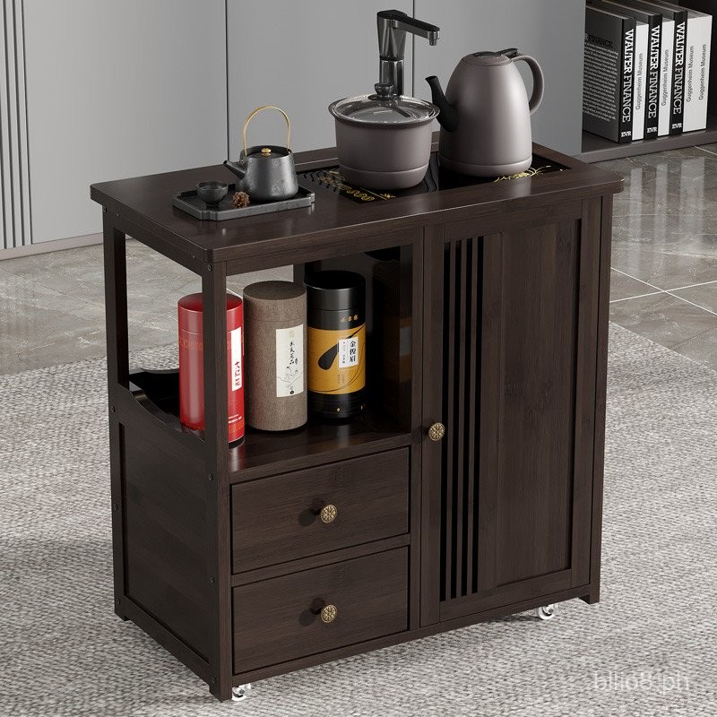 Movable Tea Cabinet Tea Table Side Cabinet Tea Table Kettle Integrated ...