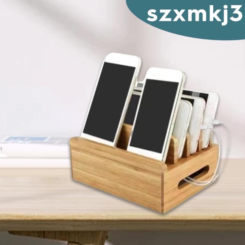 [Szxmkj3] Multi Device Docking Station Wood Desktop Docking Charging ...
