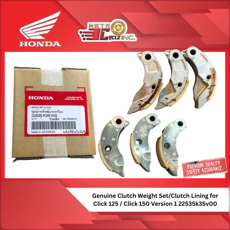 Honda Genuine Clutch Weight / Lining Set 22535K35V00 for Click 125 v1 ...